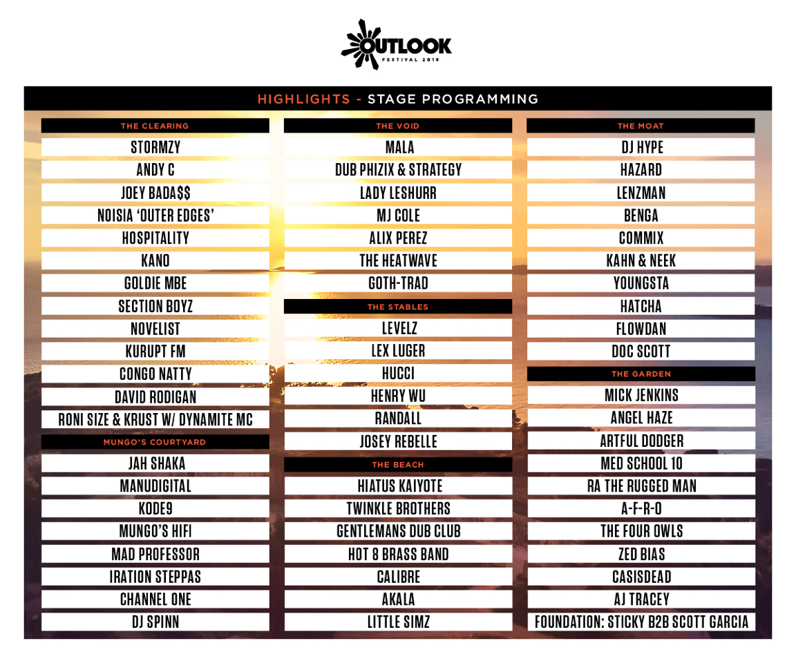 Outlook announces stage breakdown - CONE Magazine